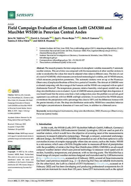 Field Campaign Evaluation of Sensors Lufft GMX500 and MaxiMet WS100 in ...
